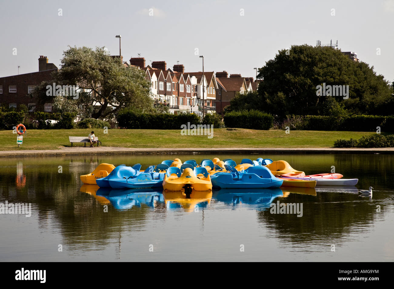 Oyster pond boating lake littlehampton hi-res stock photography and ...