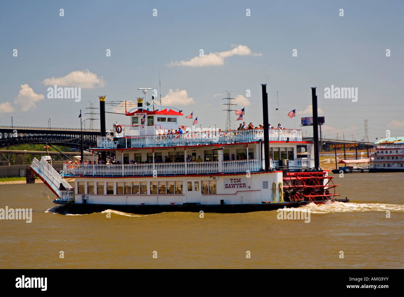 Riverboat on Mississippi River in St Louis, MO Stock Photo - Alamy