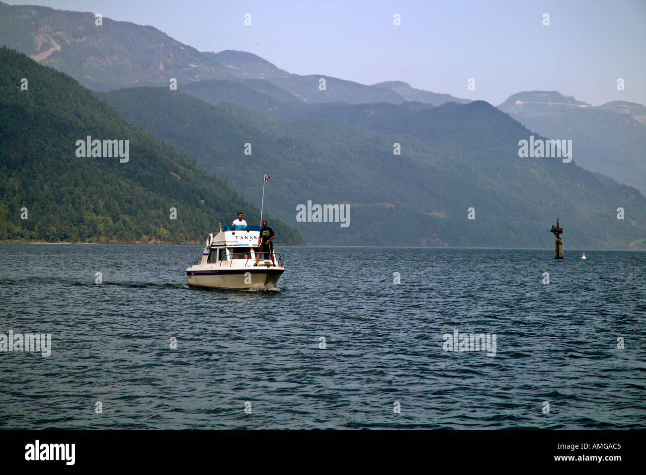 Boating on Harrison Lake Harrison British Columbia Canada Stock Photo ...