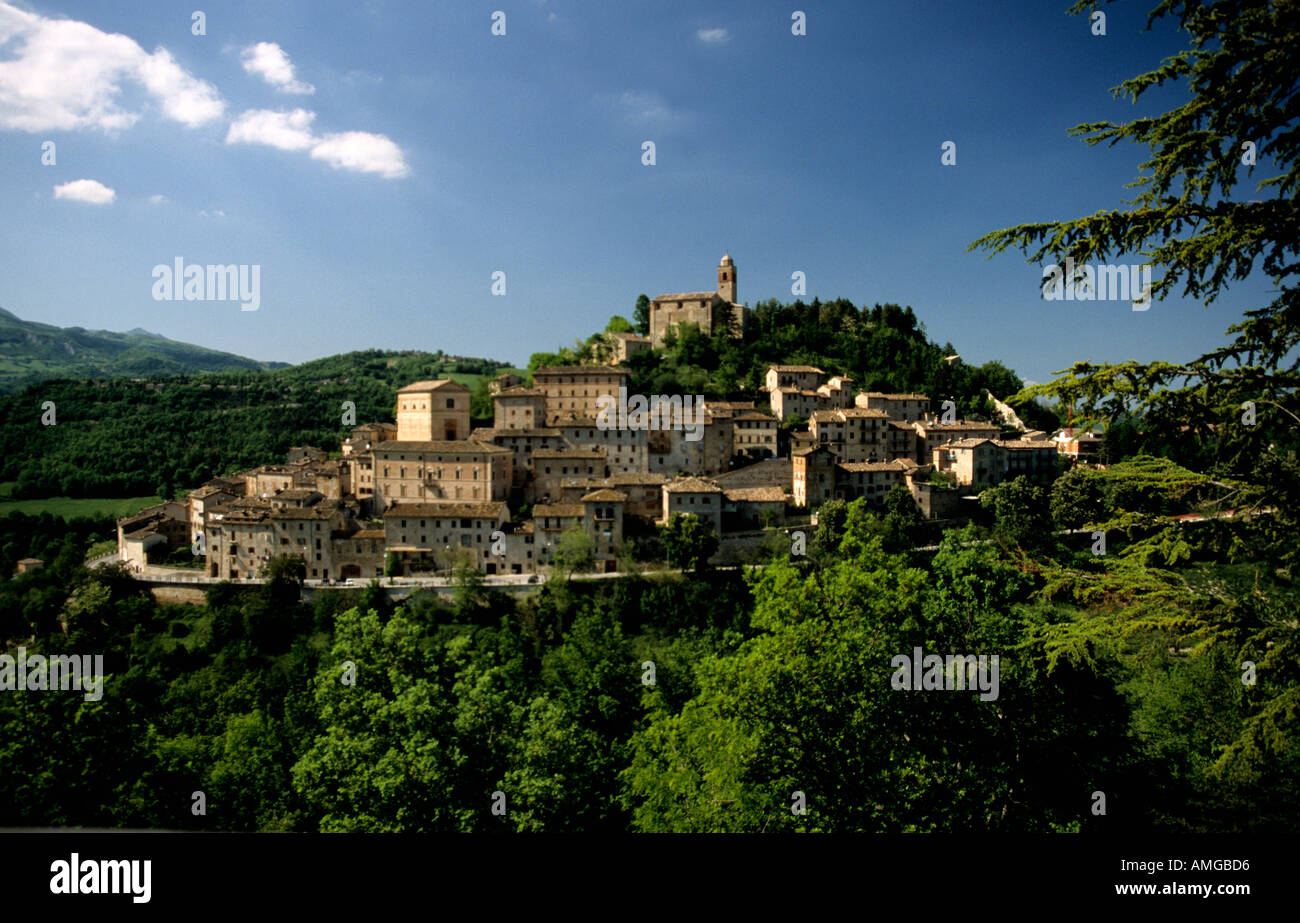 Montefortino a Typical picturesque hilltown set in the rolling farmland ...
