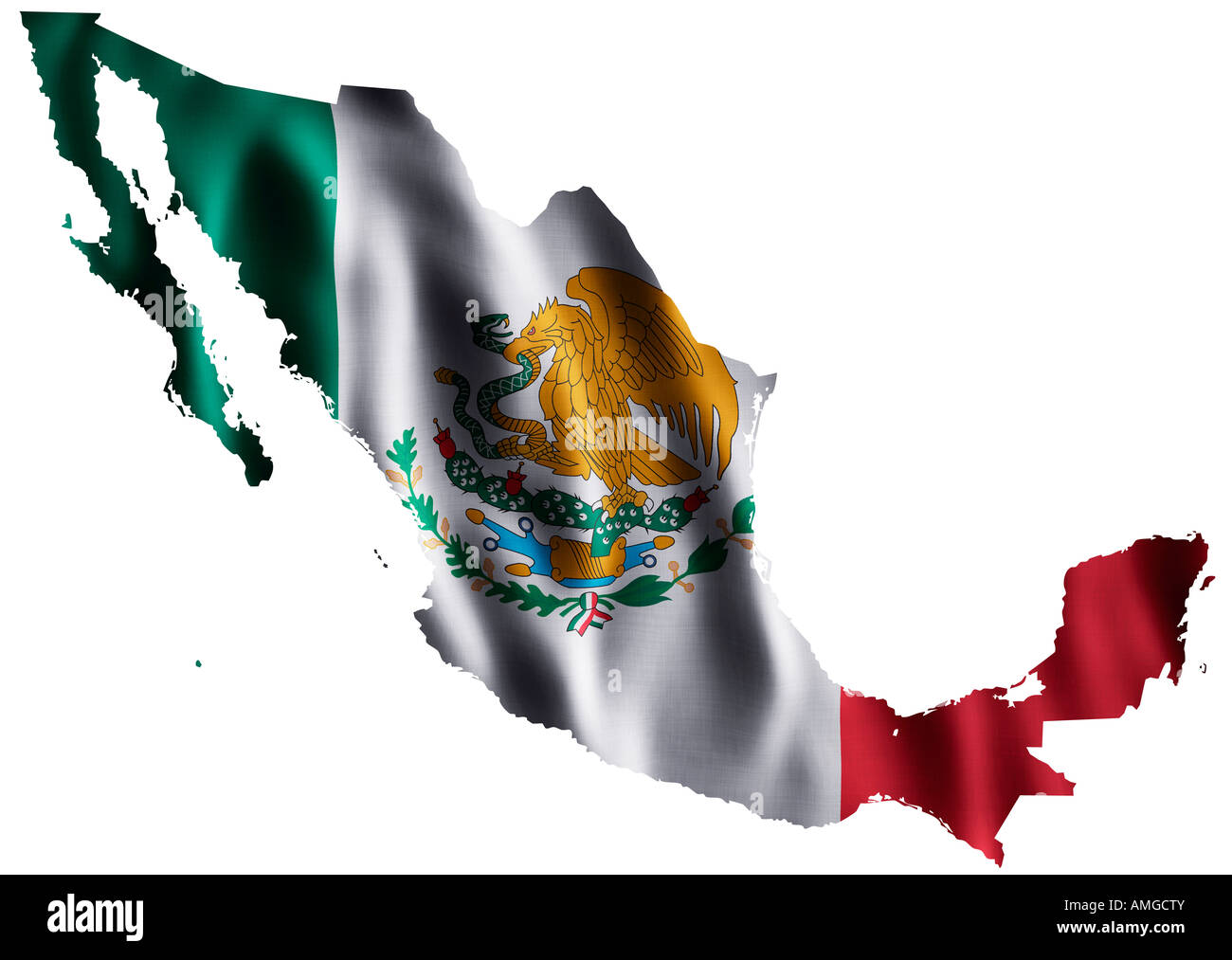 National flag of Mexico as a map Stock Photo - Alamy