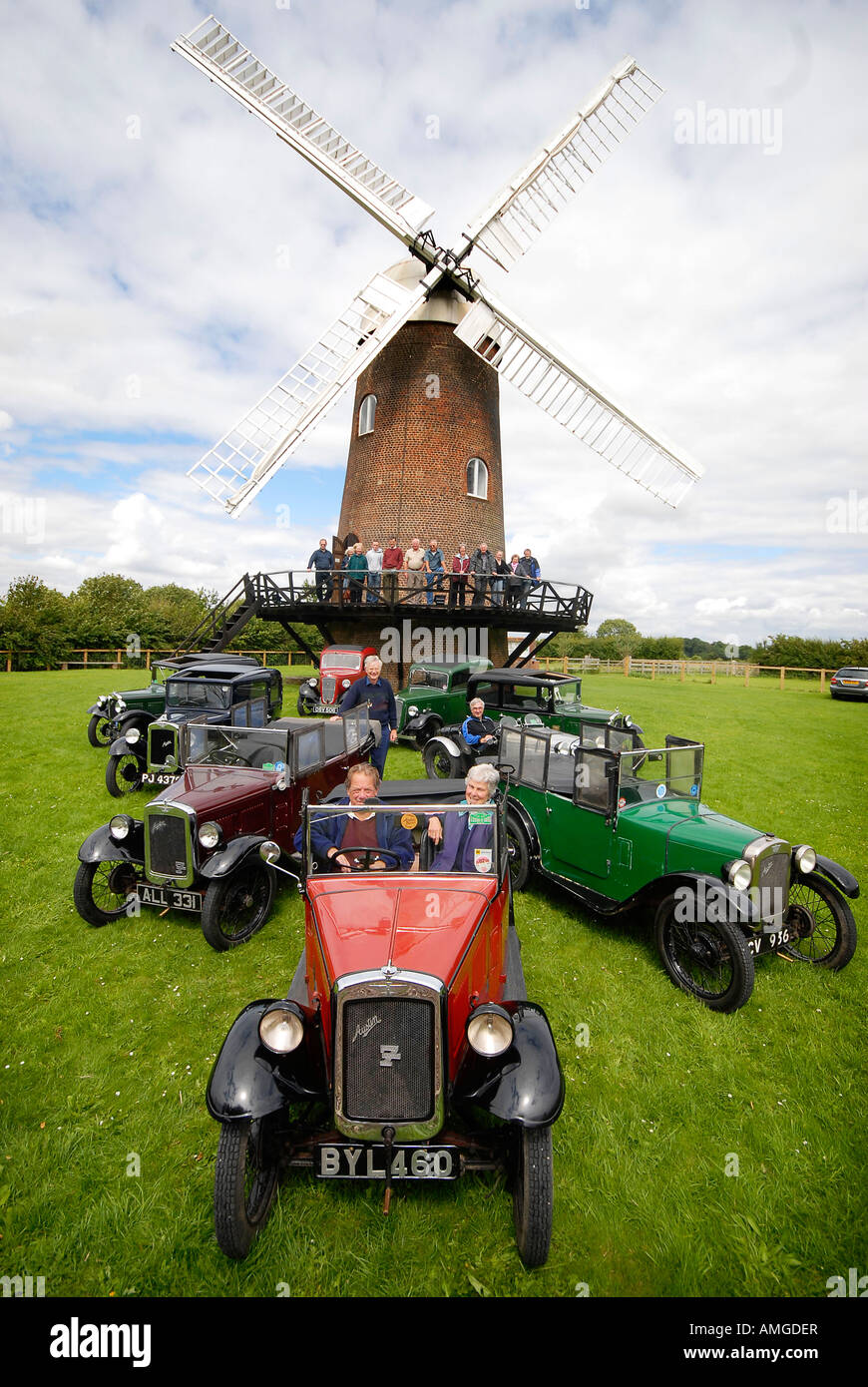 austin 7 club at wilton windmill, wiltshire Stock Photo - Alamy