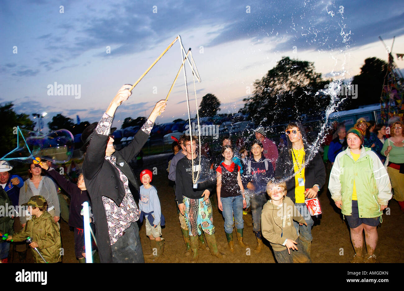sam sam the bubble man at womad 2007 Stock Photo - Alamy