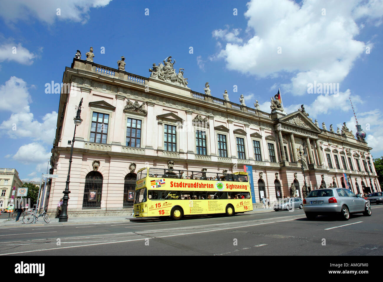 GERMANY BERLIN A touristbus in front of the Historic Museum on Unter ...