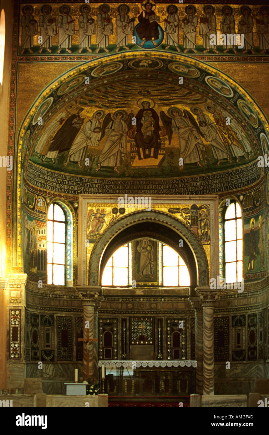Kroatien, Istrien, Porec, Mosaike in der Euphrasius-Basilika Stock ...