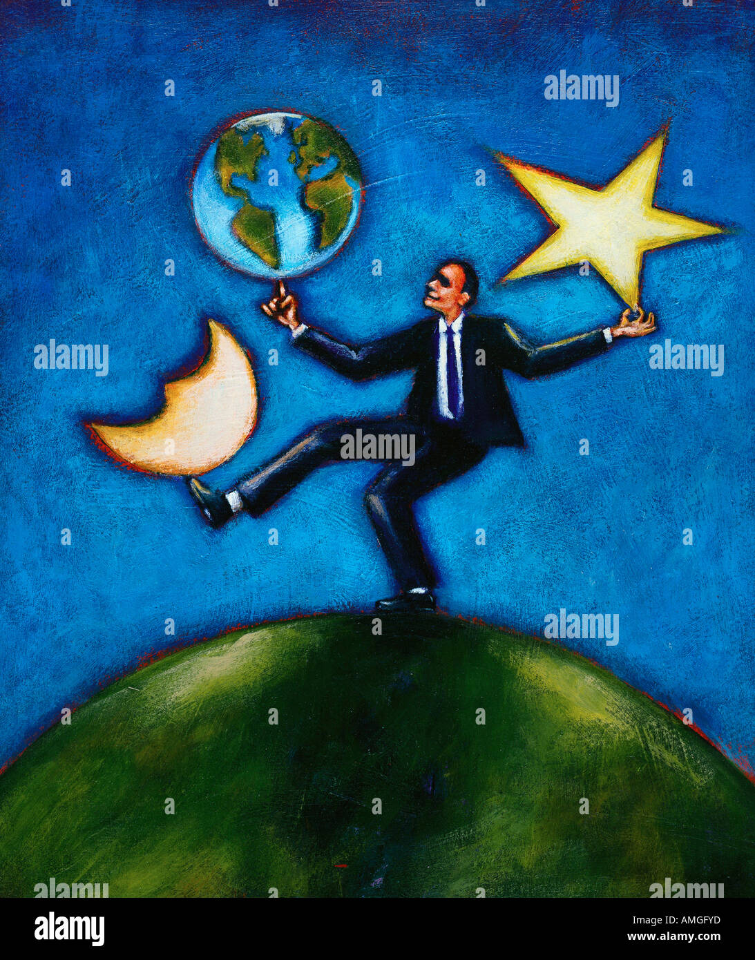 Full moon man stand hi-res stock photography and images - Alamy