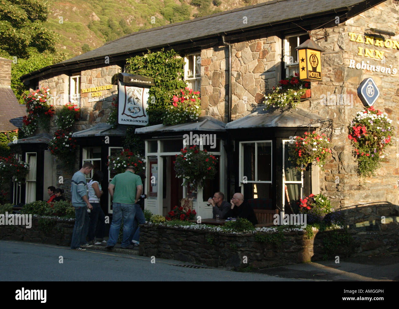 The Tanronnen Inn, Beddgelert, Snowdonia, Gwynedd, North Wales, UK. The ...