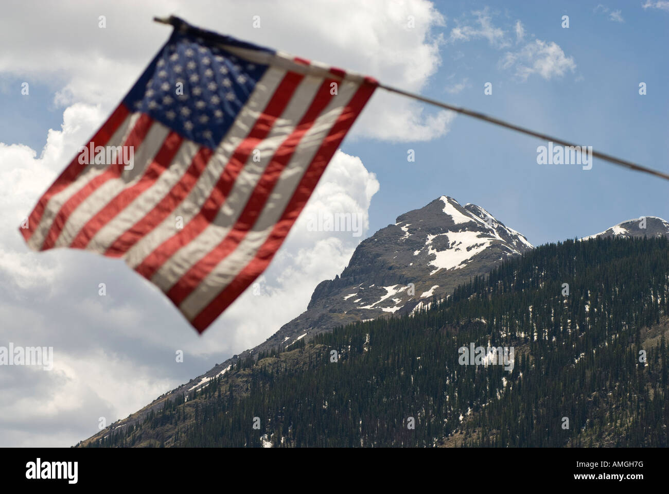American flag mountain hi-res stock photography and images - Alamy