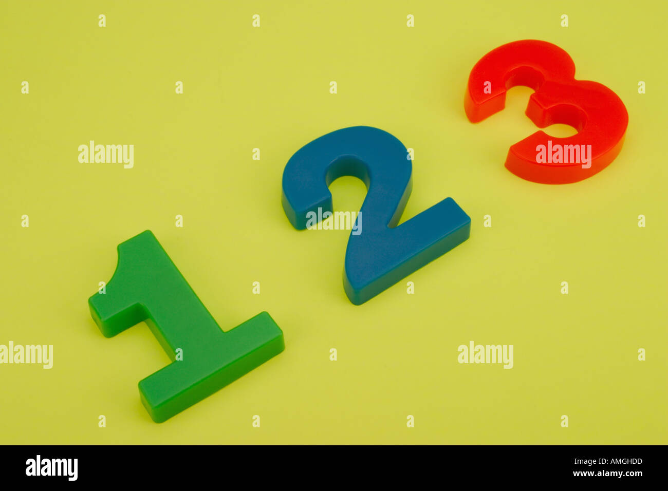Plastic numbers 1 2 3 Stock Photo - Alamy