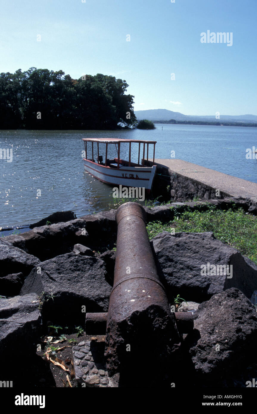 Rusting cannon at the Castillo San Pablo, an 18th century Spanish fort ...