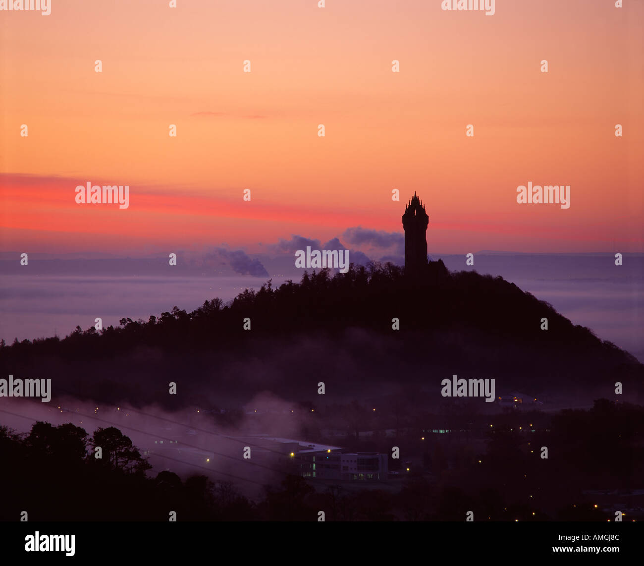 The National Wallace Monument on Abbey Craig, Stirling City, Scotland ...