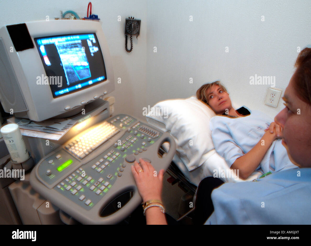 Patient undergoes Doppler venous ultrasound, to check for circulation ...