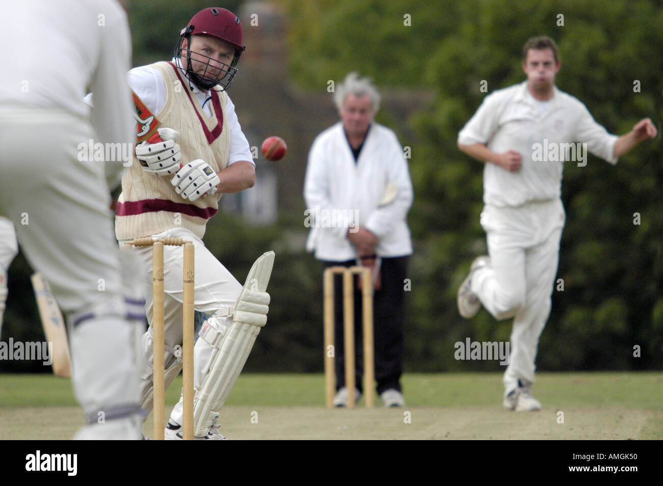 ball flies past the wicket Stock Photo - Alamy