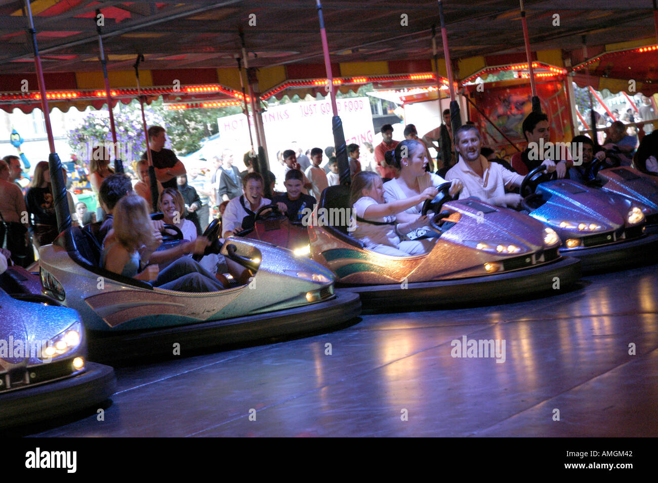 Fun on the dodgems Stock Photo - Alamy
