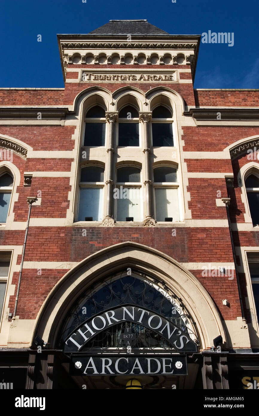 The Entrance to Thorntons Arcade on Briggate in Leeds West Yorkshire ...