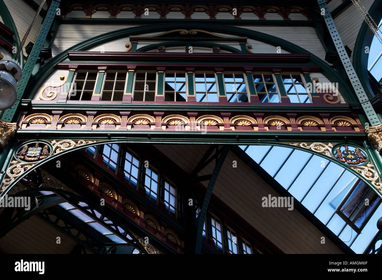 Painted Ironwork Detail in the City Markets in Leeds West Yorkshire ...