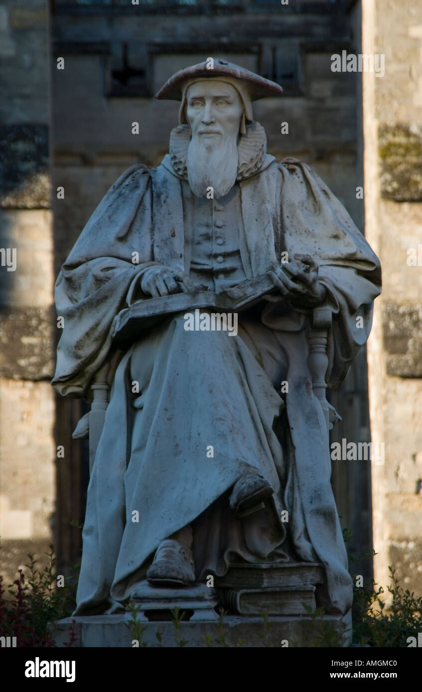 Statue of Richard Hooker The Cathedral Exeter Devon England Stock Photo ...