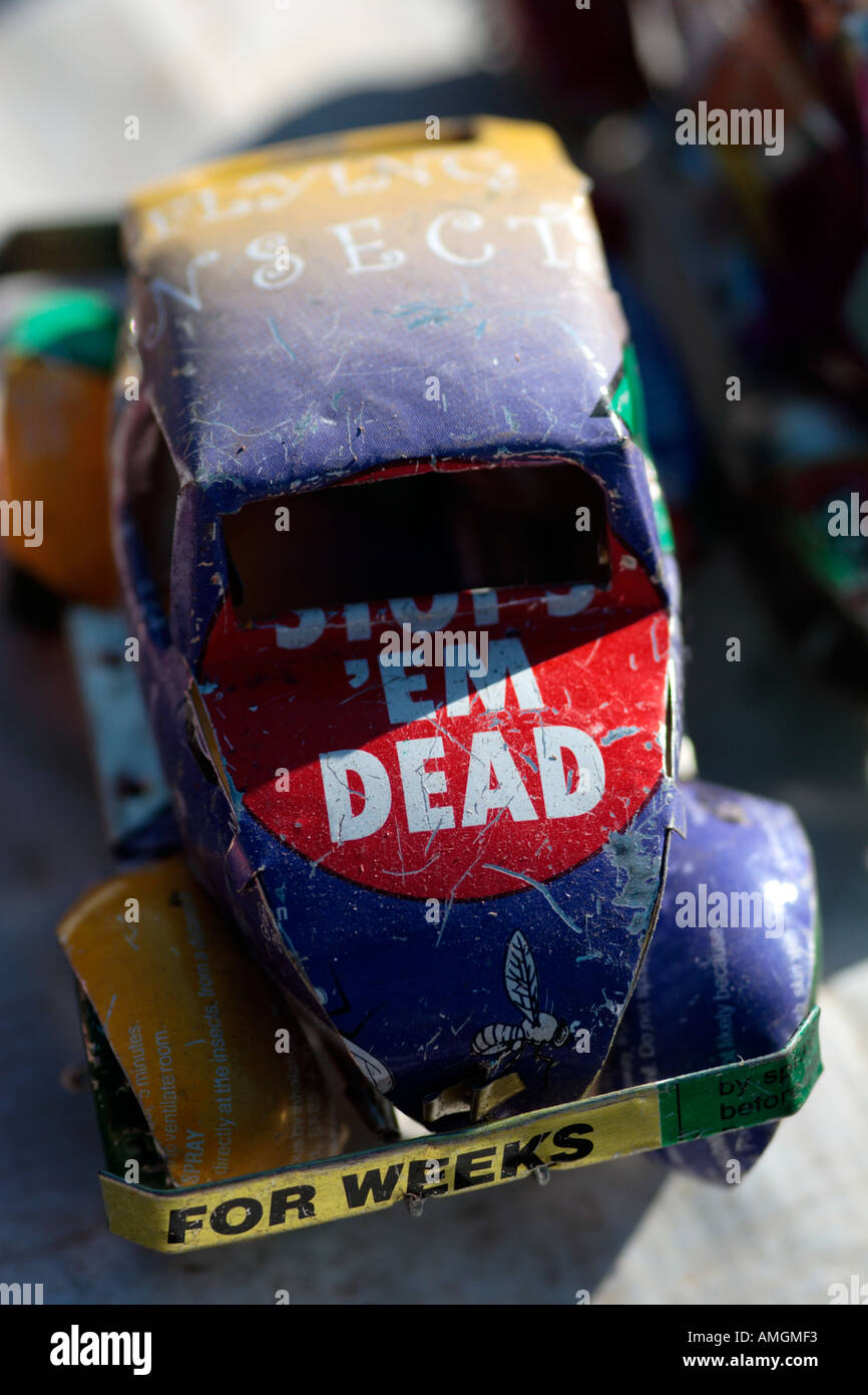 Close up of African tin VW Beetle toy car Stock Photo - Alamy