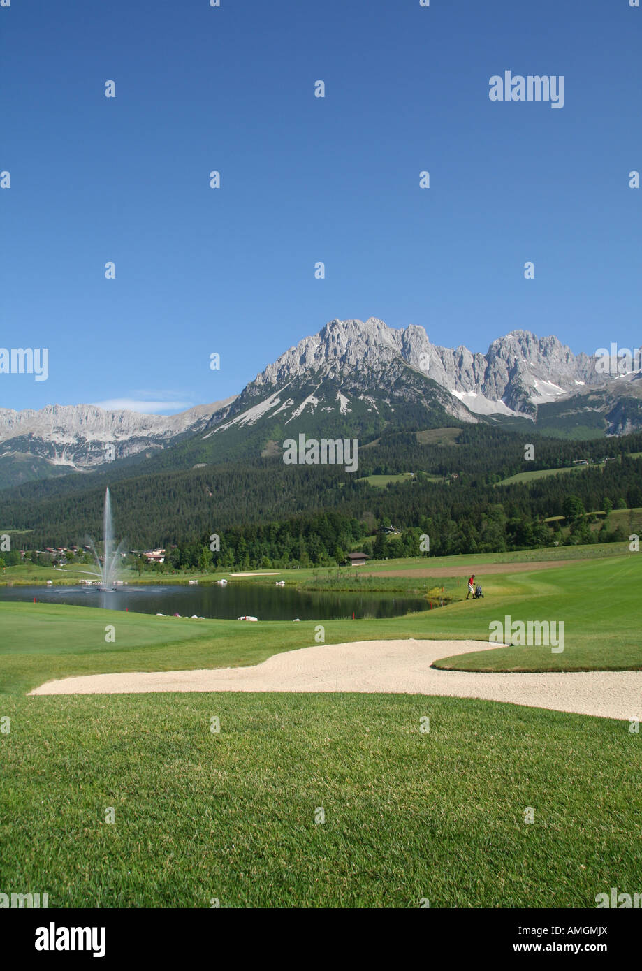 Golf Course in the Austrian Alps Stock Photo - Alamy