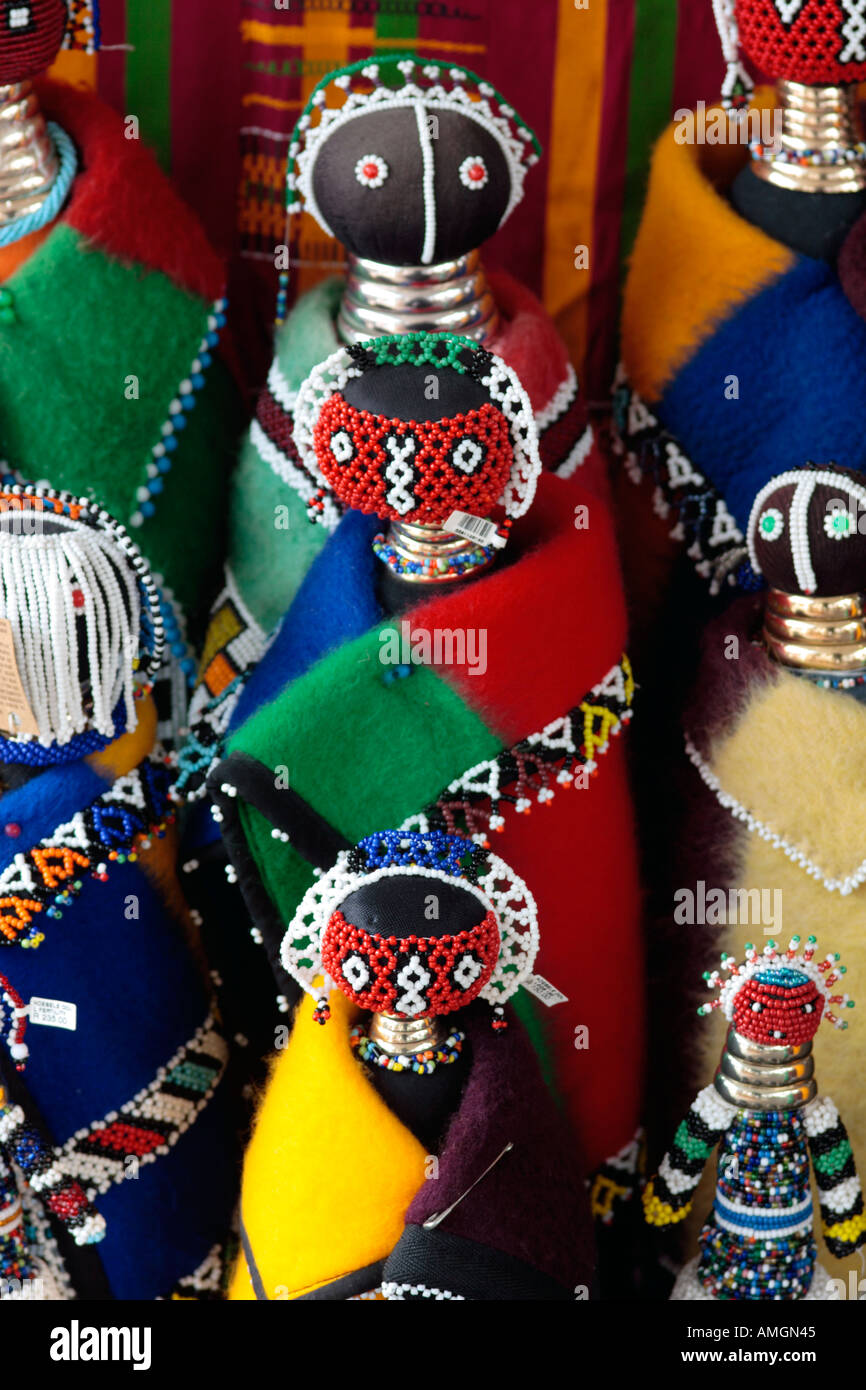 Vertical Group of African Ndebele dolls South Africa Stock Photo - Alamy