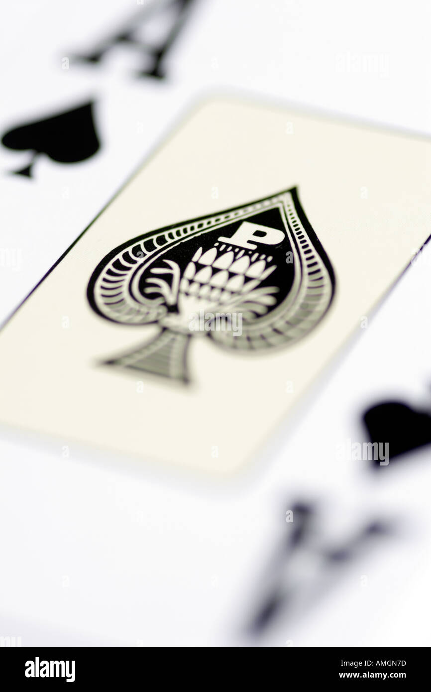 Close up Ace of Spades playing card Stock Photo - Alamy