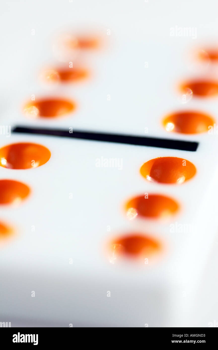 Close up of double six 6 domino Stock Photo - Alamy
