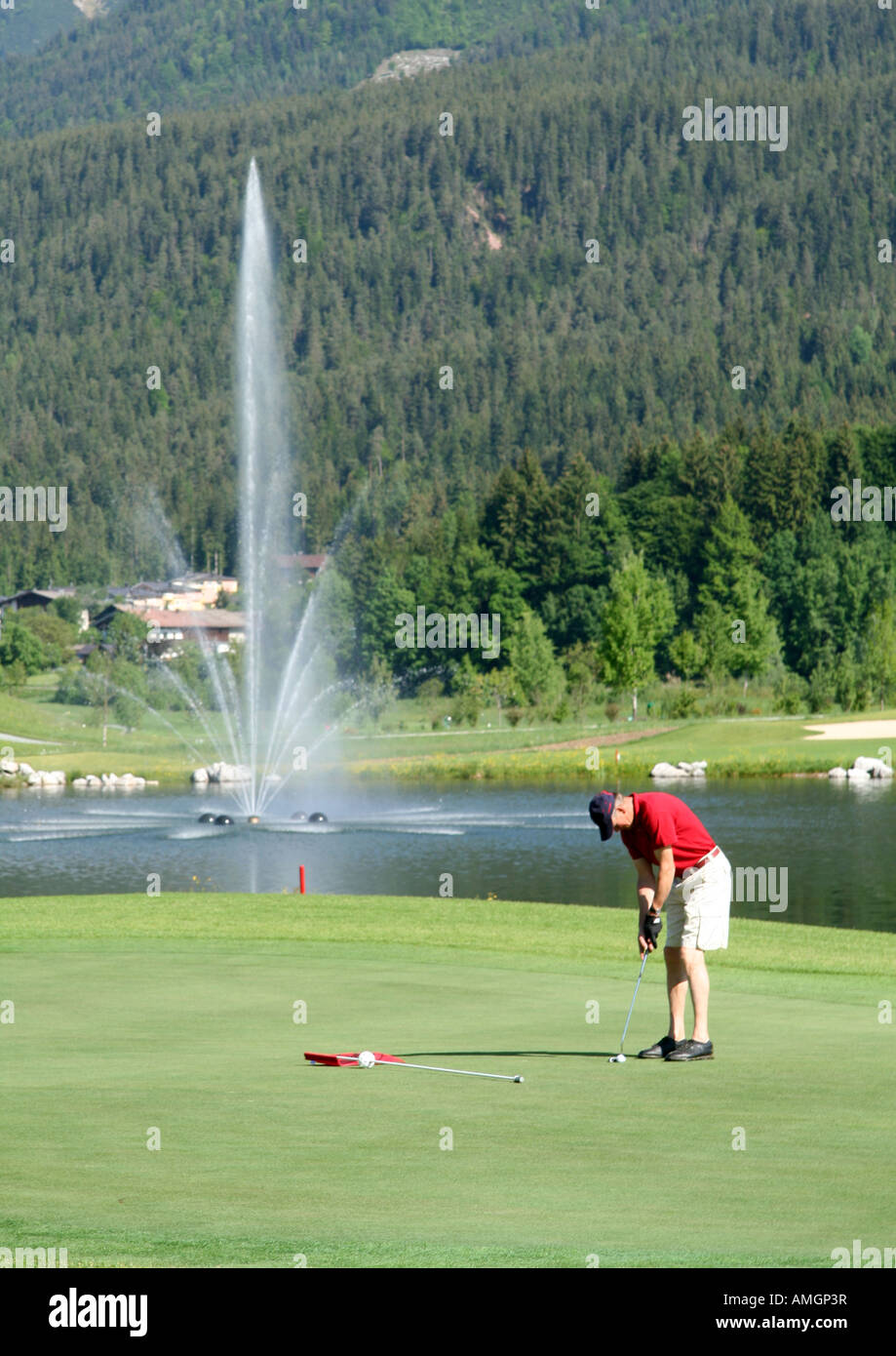 Golf Course in the Austrian Alps Stock Photo - Alamy