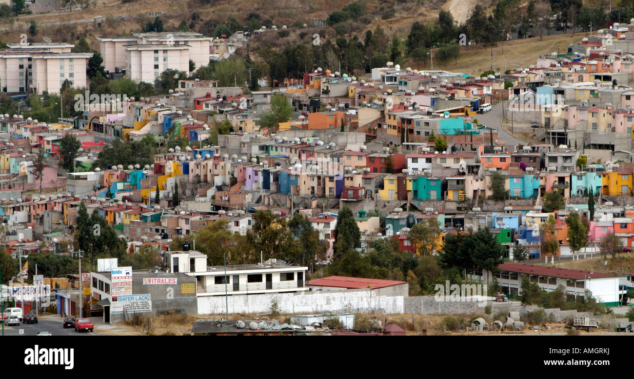 Mexico, Mexico City, View of outlying Shantytowns Stock Photo - Alamy