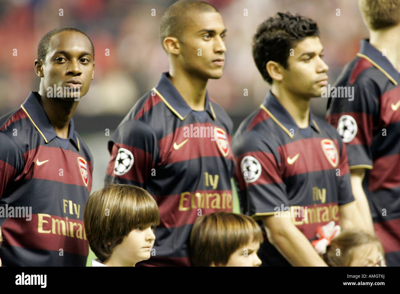 Arsenal FC players forming before the match Stock Photo - Alamy