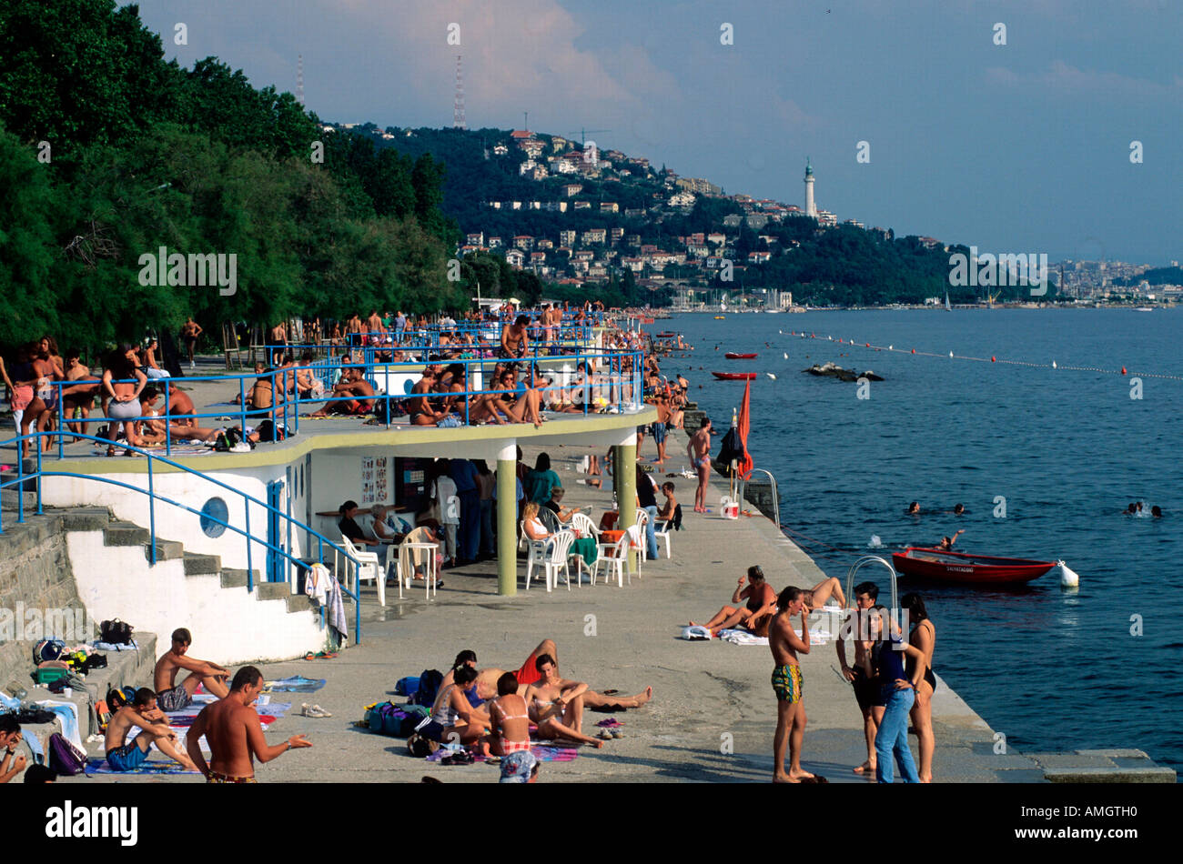 Italien, Veneto, Julisch Venetien, Friuli, Friaul, Triest, Strandbad ...