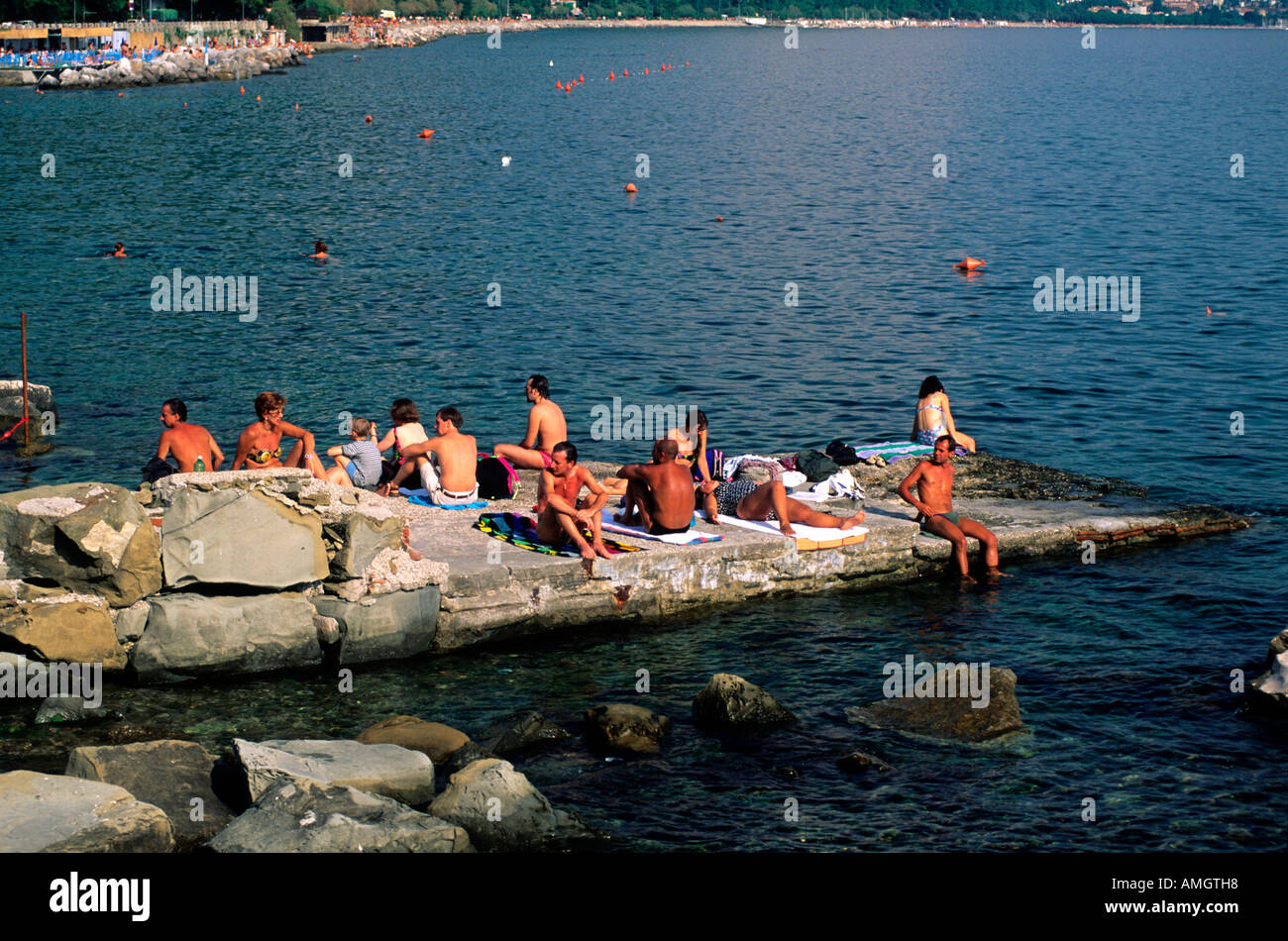 Italien, Veneto, Julisch Venetien, Friuli, Friaul, Triest, Strandbad ...