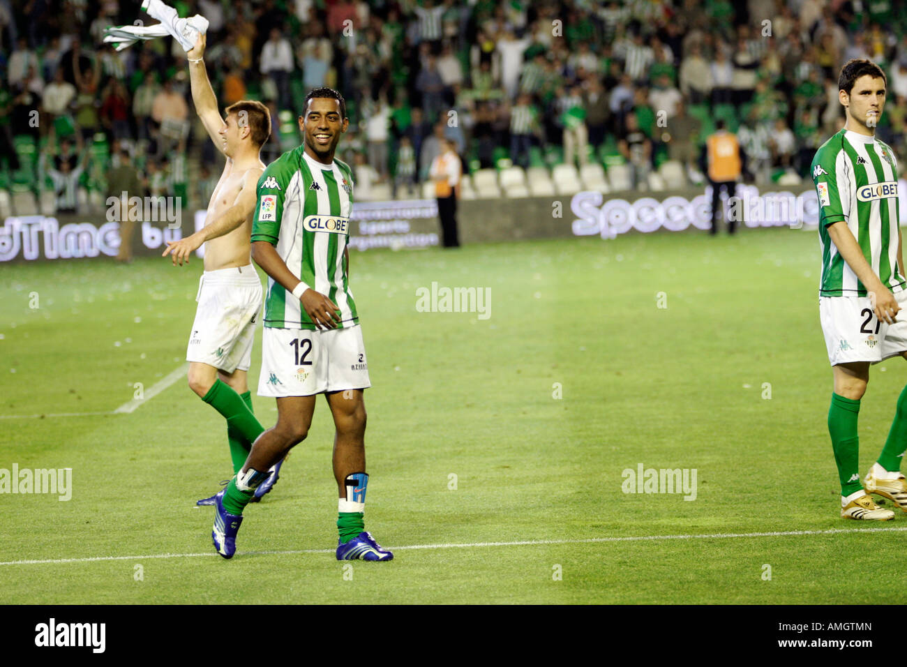 Joaquin, Robert and Edu celebrate the victory Stock Photo - Alamy