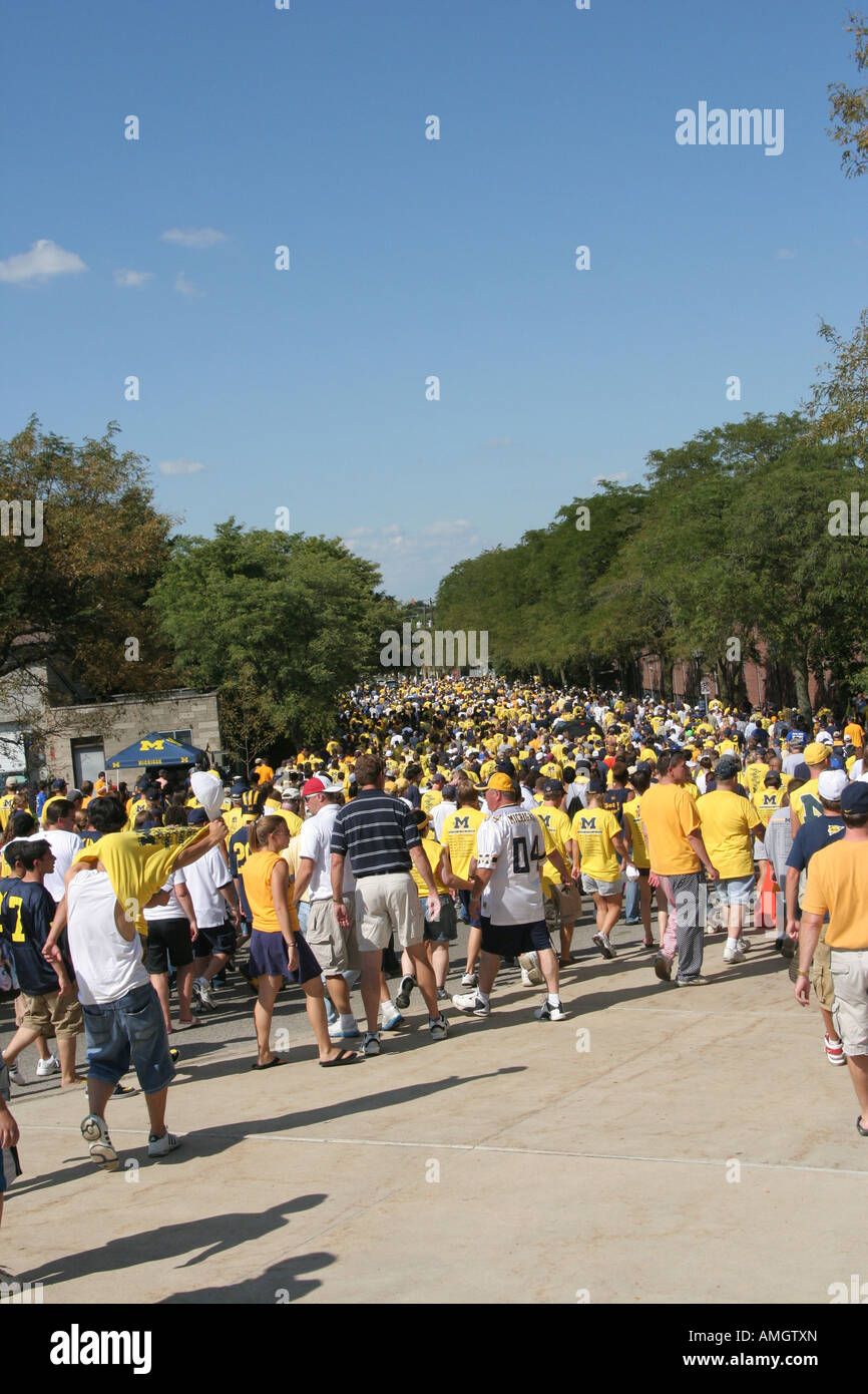 University of Michigan fans Stock Photo - Alamy