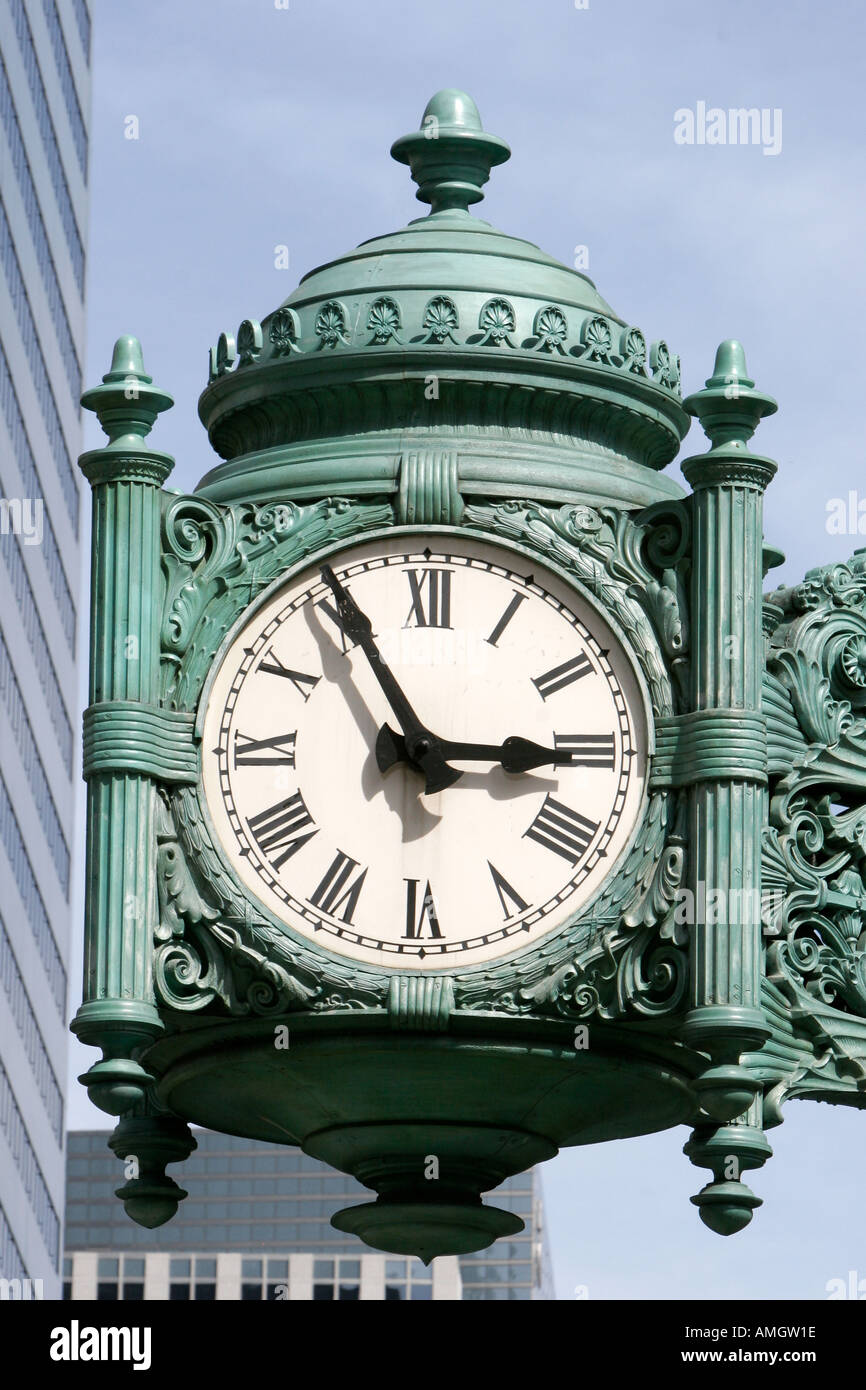 Ornate Marshall Fields now Macys clock State Street Chicago Illinois ...