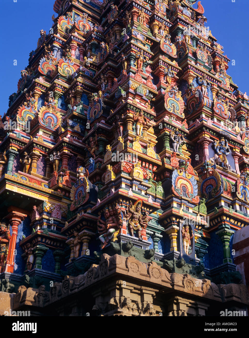 Minakshi india hindu temple tamil nadu asia tower hi-res stock ...