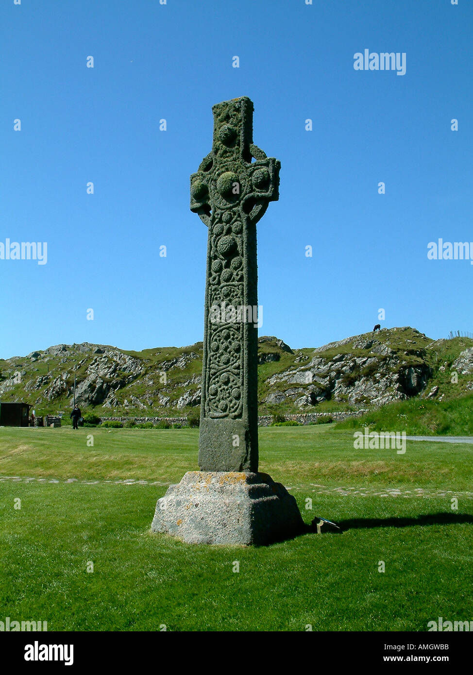 Celtic cross on the island of Iona Scotland UK Stock Photo - Alamy