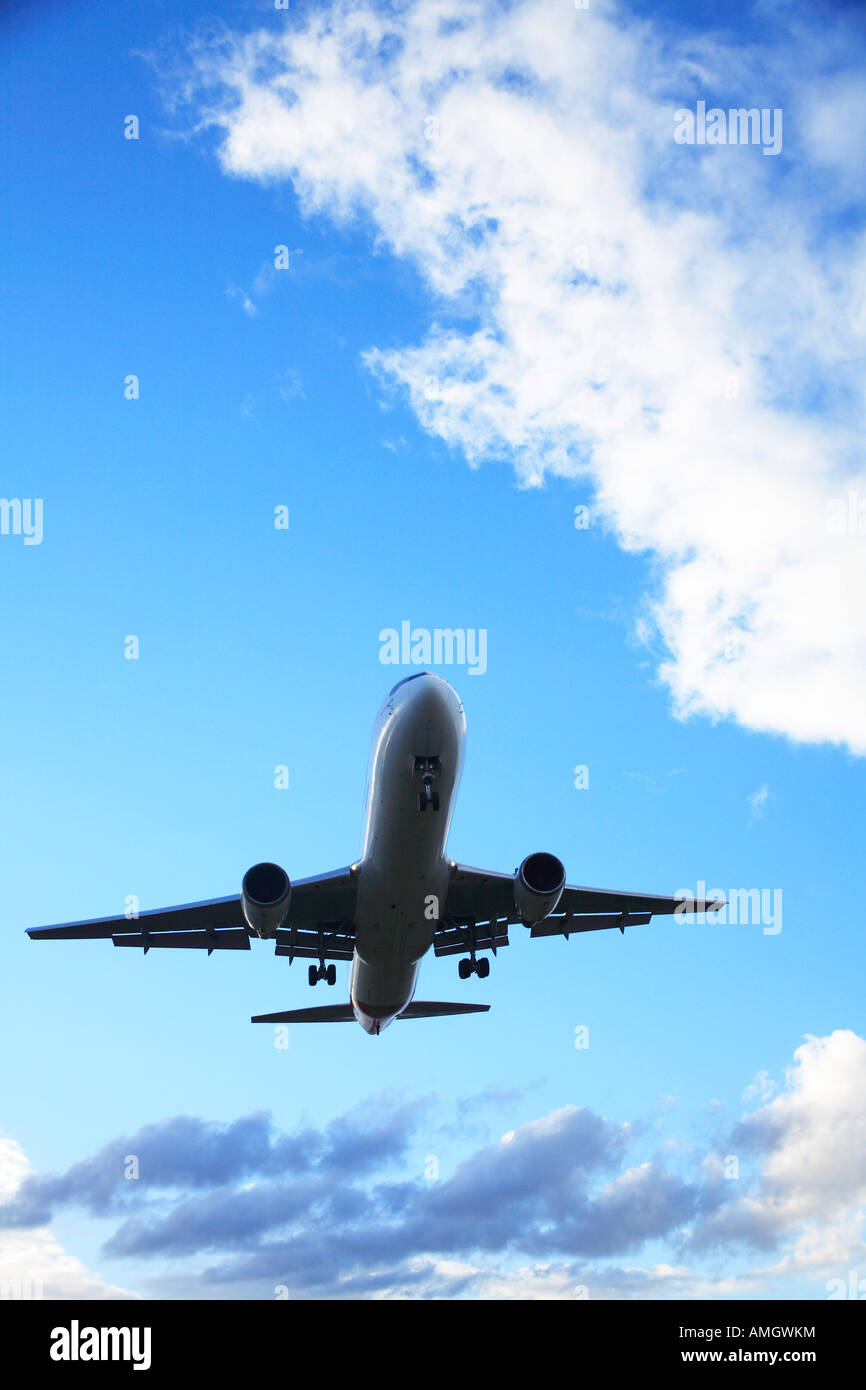 Jet Aircraft about to land Stock Photo - Alamy