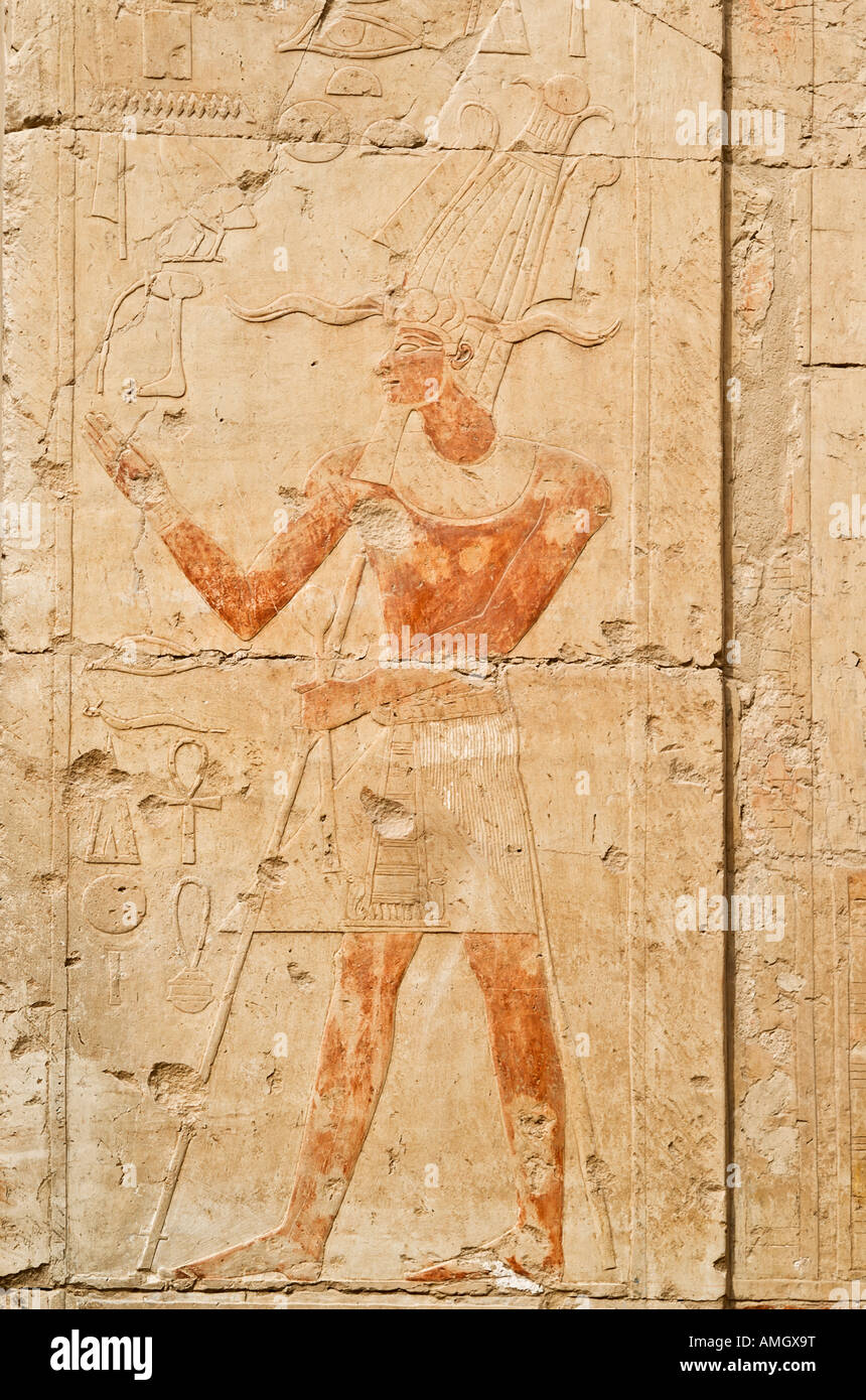 Queen hatshepsut deir el bahri relief hi-res stock photography and ...