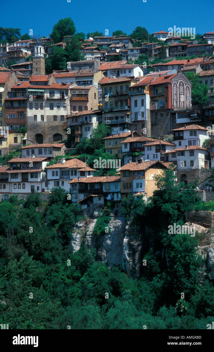 A view of terraced houses Veliko Turnovo Bulgaria Stock Photo - Alamy