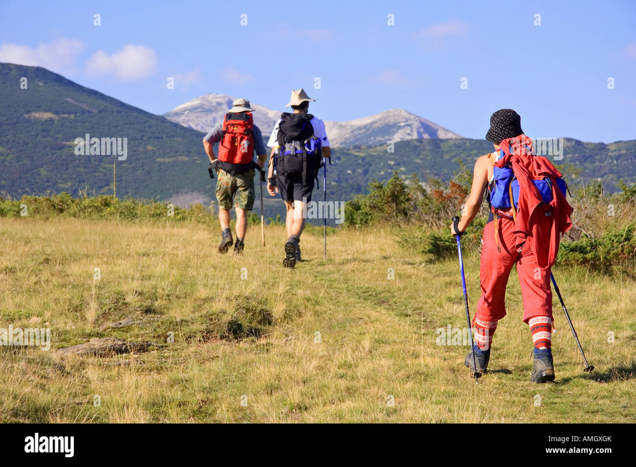 People trekking in the mountain Stock Photo - Alamy