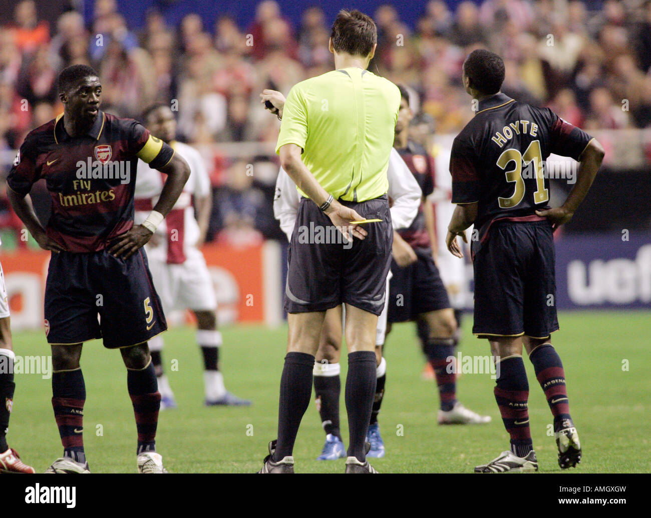 Football player yellow card hi-res stock photography and images - Alamy