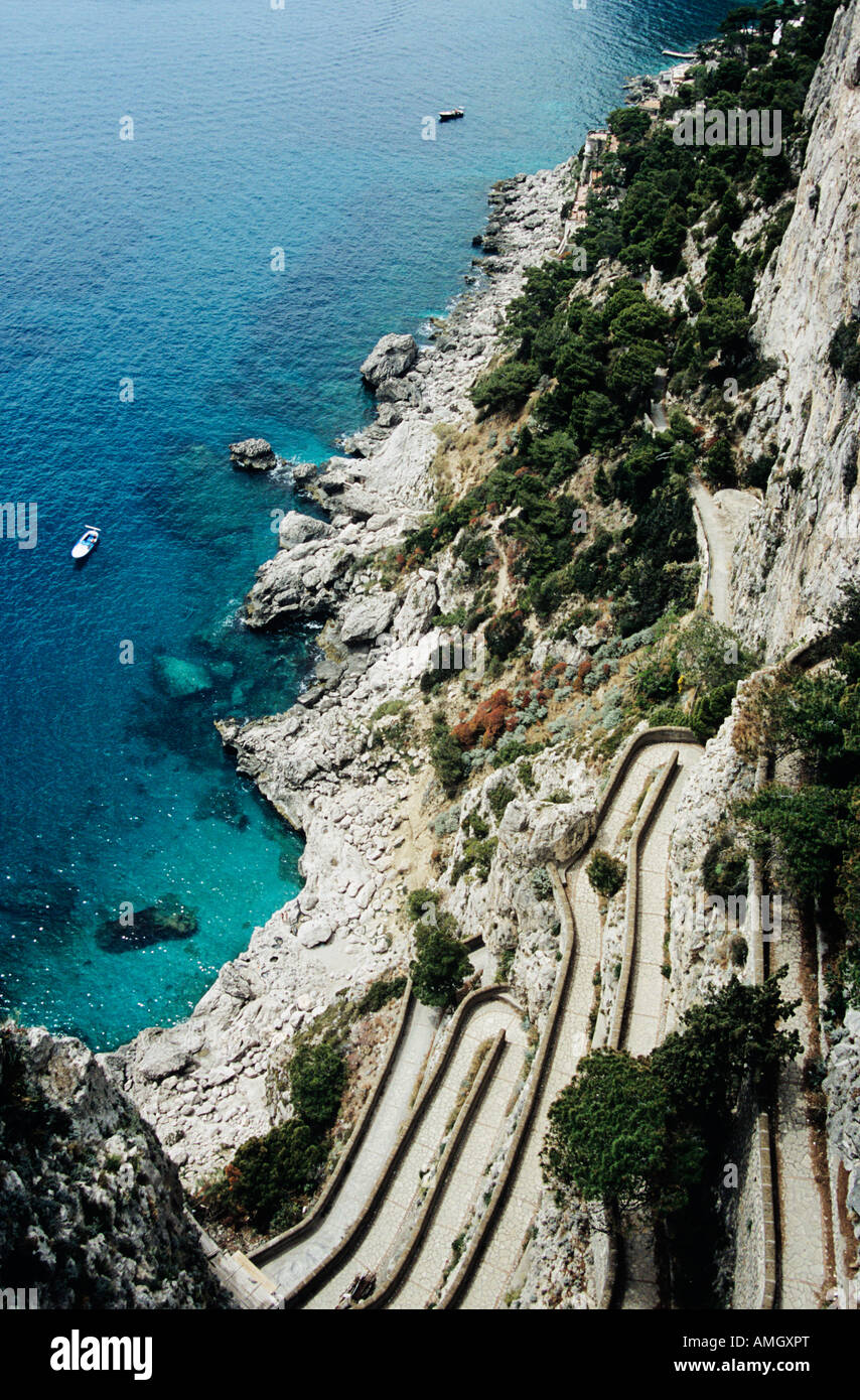 Via Krupp, Capri, Italy Stock Photo - Alamy