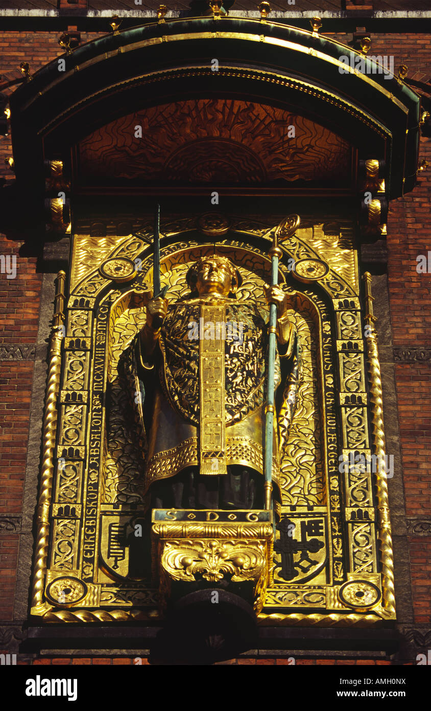 Gilded statue of bishop absalon hi-res stock photography and images - Alamy
