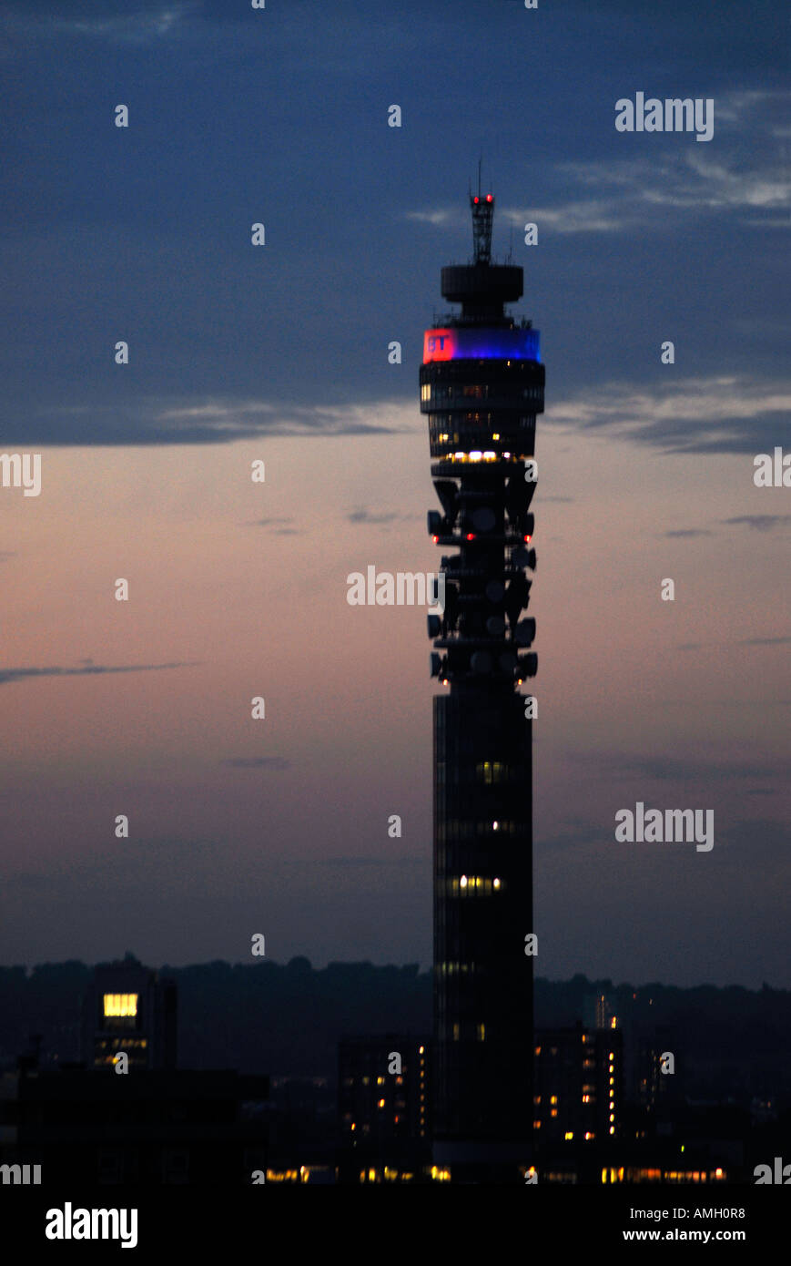 Telecom Tower at dusk London Stock Photo - Alamy