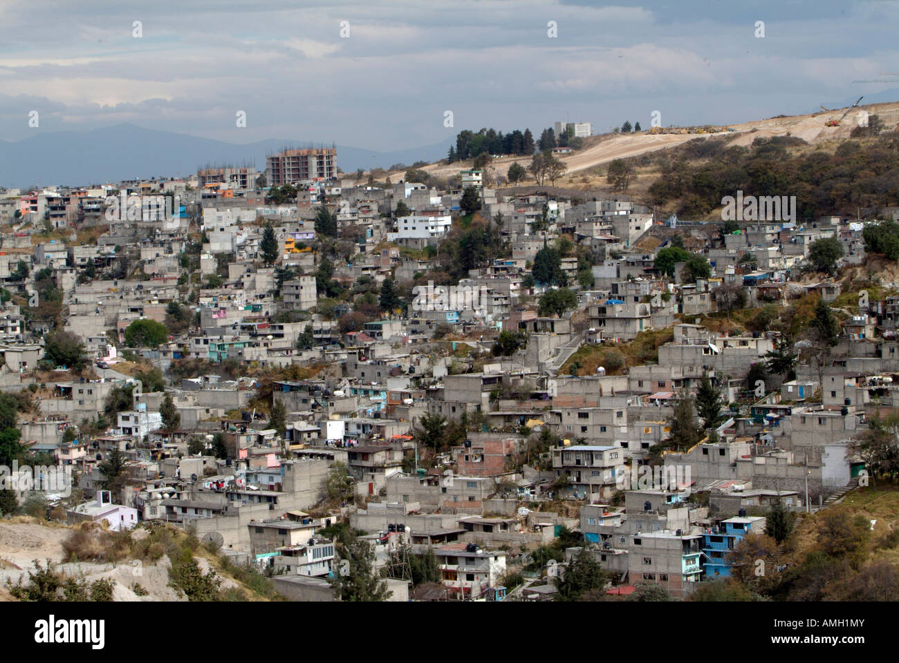 Mexico, Mexico City, View of outlying Shantytowns Stock Photo - Alamy