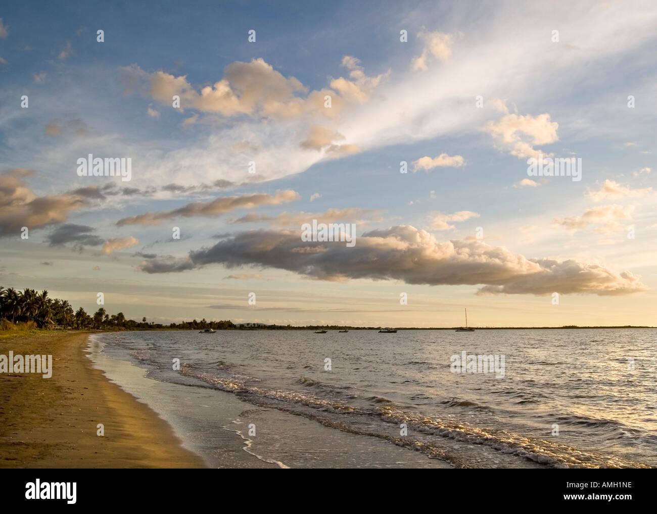 Sunset at the beach, Nadi, Fiji Stock Photo - Alamy