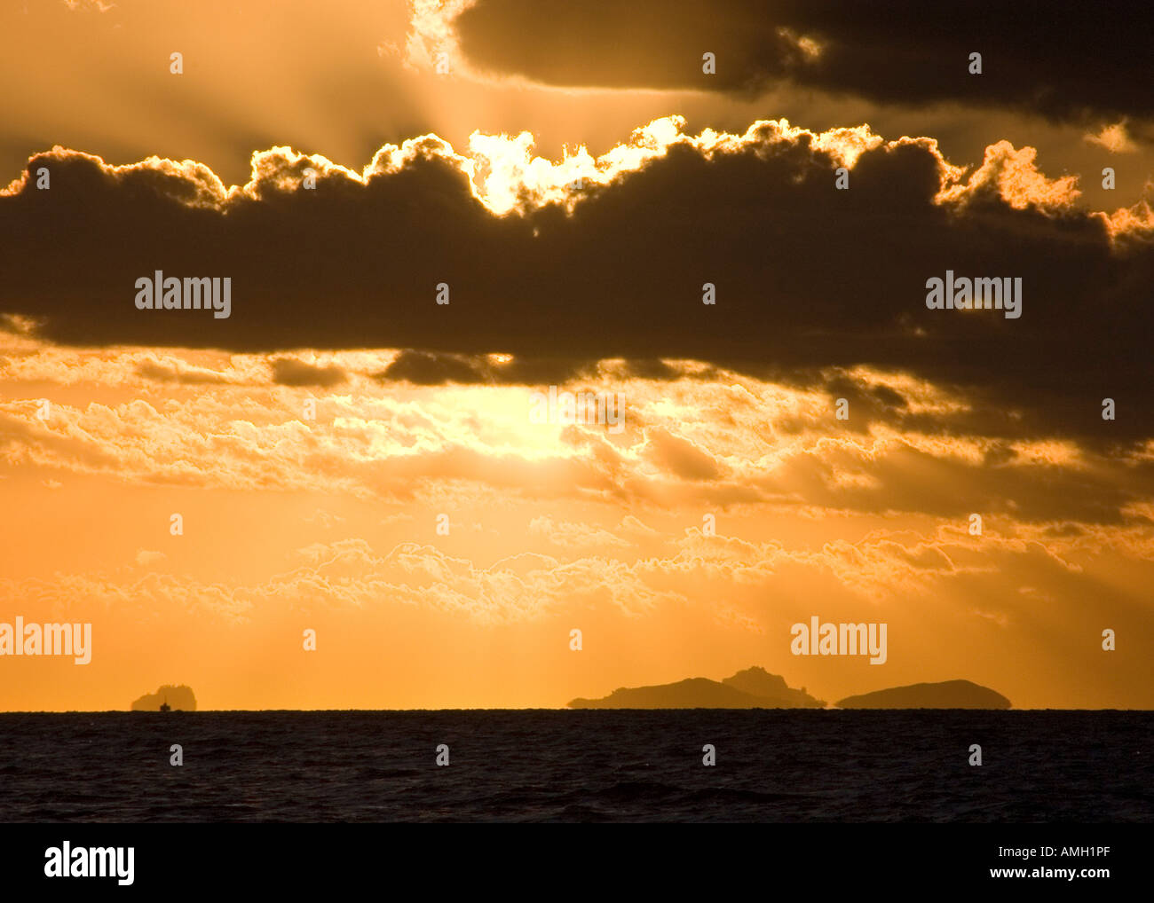 A dramatic sunset over the Fijian Islands, Nadi, Fiji Stock Photo - Alamy