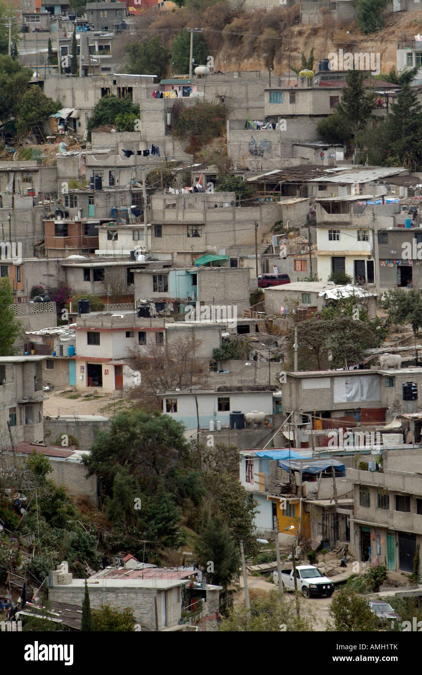 Mexico, Mexico City, View of outlying Shantytowns Stock Photo - Alamy