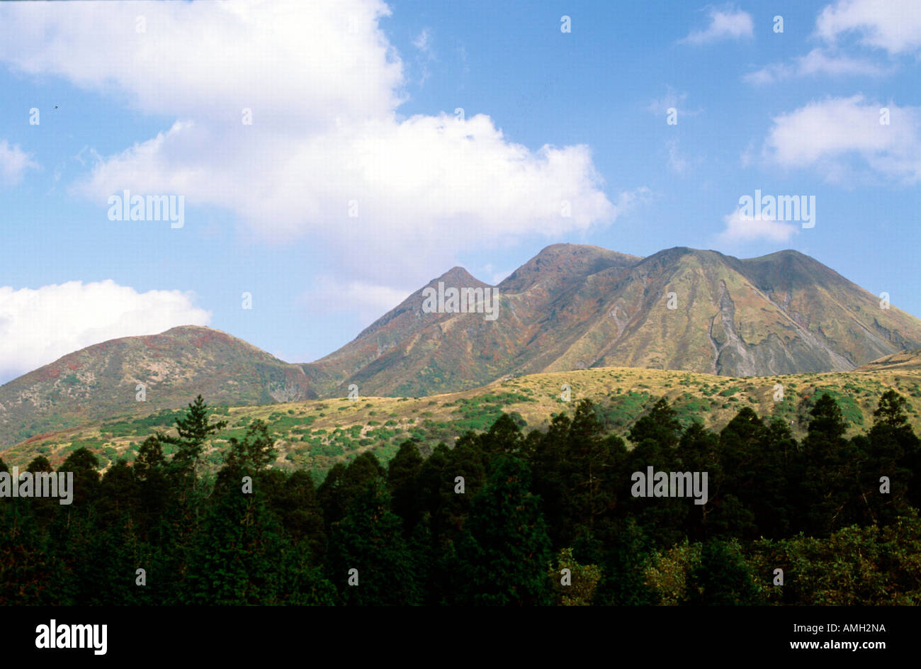 Japan, Kyushu, Kijima-Vulkan im Aso-Nationalpark Stock Photo - Alamy