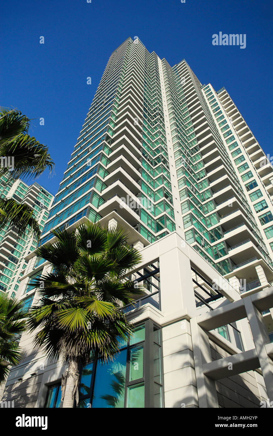 High rise residential tower near waterfront in San Diego Stock Photo ...